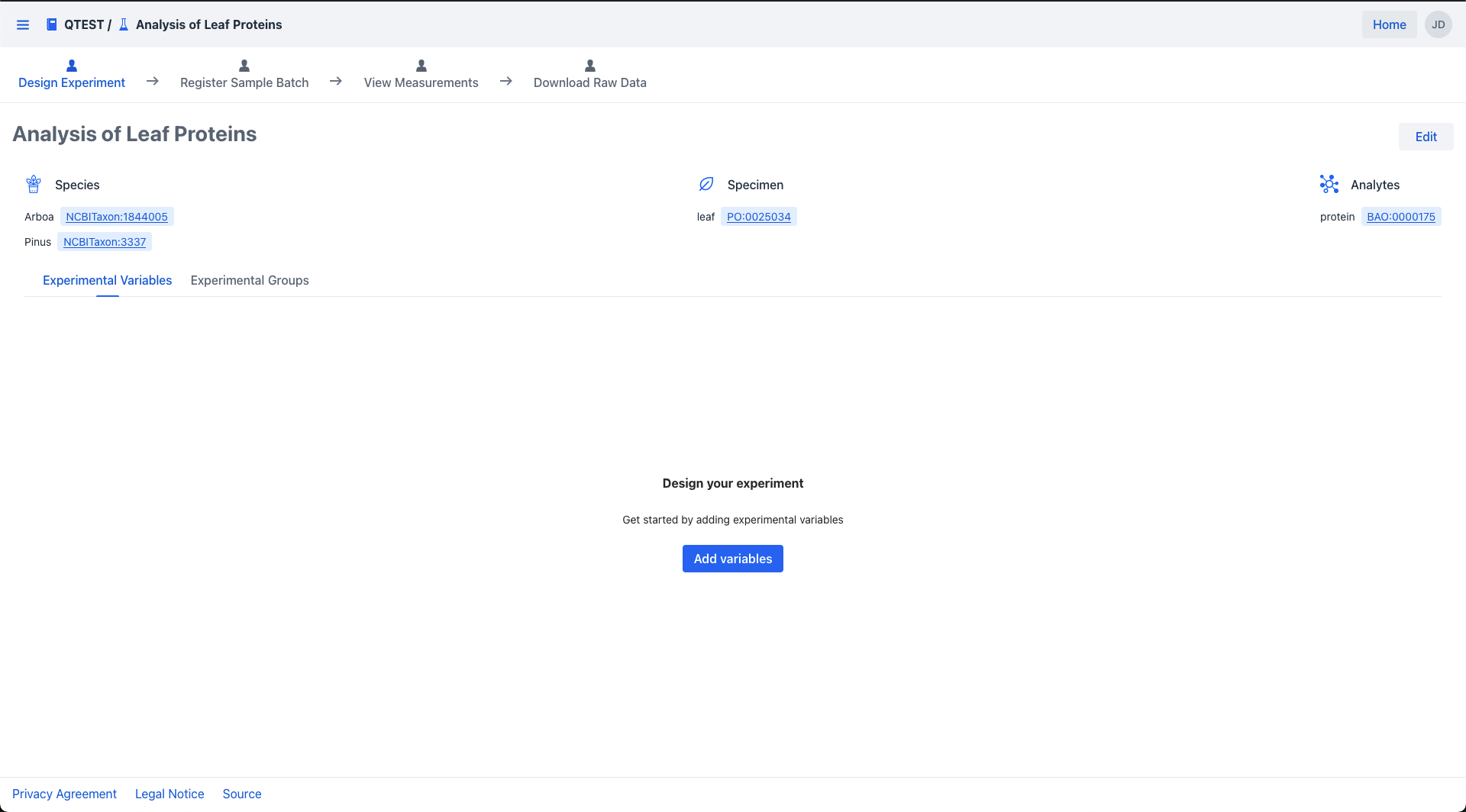 Creation - Life Science Data Management